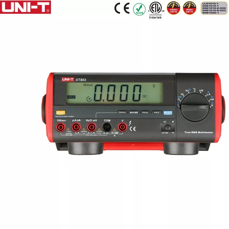 UNI-T UT803 มัลติมิเตอร์ดิจิตอล แบบตั้งโต๊ะ จอแสดงผล LCD Bench Type มัล ...
