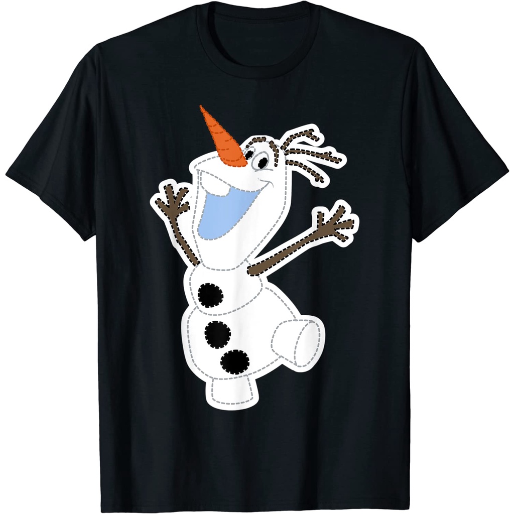 เสื้อยืดผ้าฝ้ายพรีเมี่ยม เสื้อยืด พิมพ์ลายดิสนีย์ Frozen Olaf Dancing ...