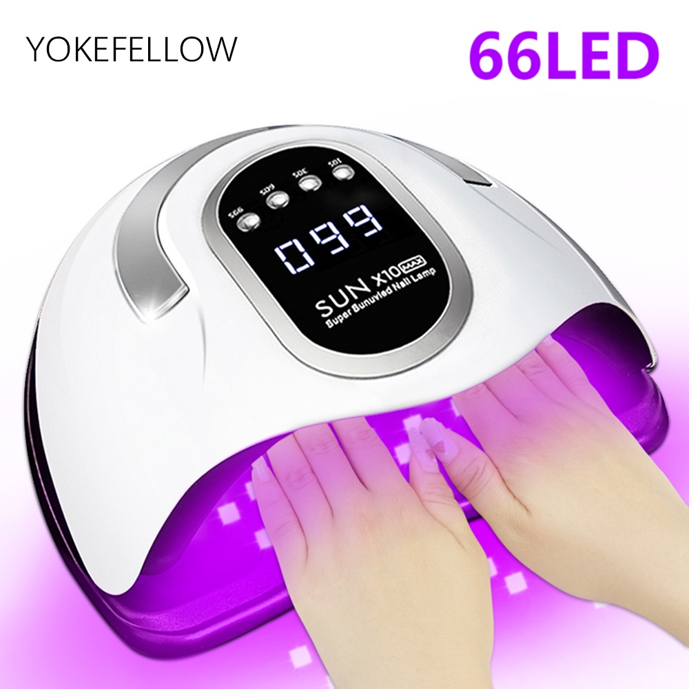 66LED Powerful Nail Lamp For Drying Gel Nail Polish Dryer Lamp With ...
