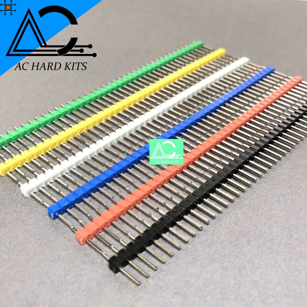 1x40 Pin 2.54mm Single Row Male ก้างปลา สีดำ | Shopee Thailand