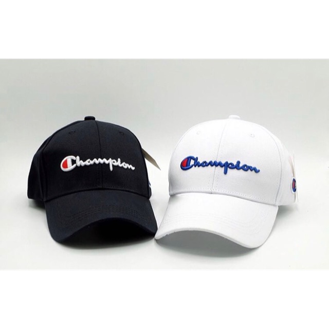 หมวกchampion พร้อมส่ง 2สี:ขาว/ดำ | Shopee Thailand