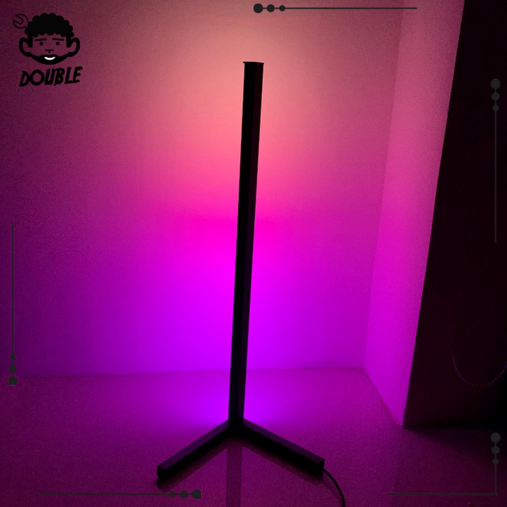 [DOUBLE] Color Changing RGB Mood Lighting Metal LED Corner Floor Wall ...