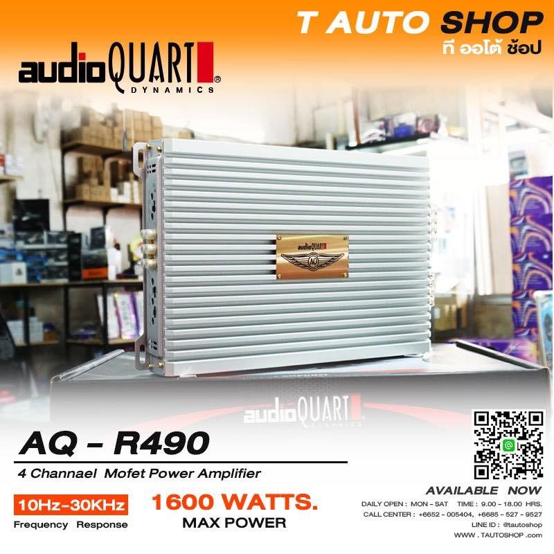 AUDIO QUART รุ่น AQ-R490 เพาเวอร์แอมป์ Class AB 4Ch 1600Watts. (Silver) | Shopee Thailand