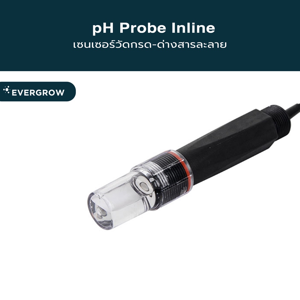 โพรบเซ็นเซอร์วัดความเป็นกรด ด่างสารละลาย Sensor pH Probe Inline EVG102 ...