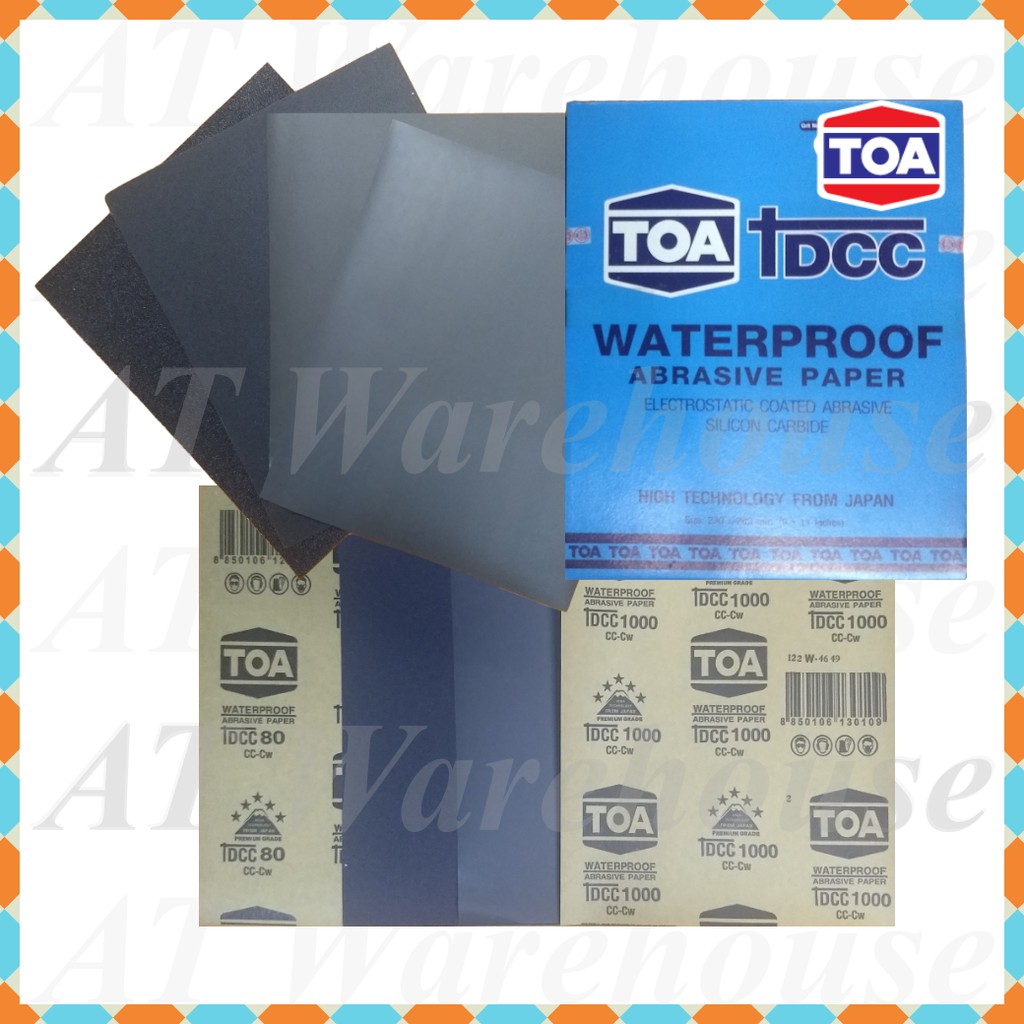 กระดาษทราย กระดาษทรายน้ำ ทีโอเอ, Waterproof abrasive paper TOA | Shopee ...