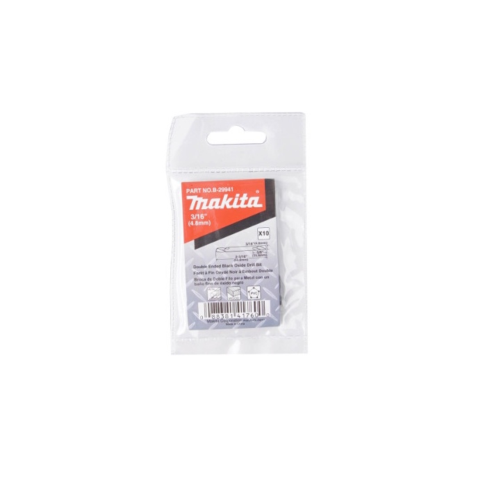 MAKITAดอกสว่าน HSS 2 หัว ขนาด 3/16 นิ้ว (10PCS/1PAC) รุ่น B-29941 ... MAKITAดอกสว่าน HSS 2 หัว ขนาด 3/16 นิ้ว (10PCS/1PAC) รุ่น B-29941 ...