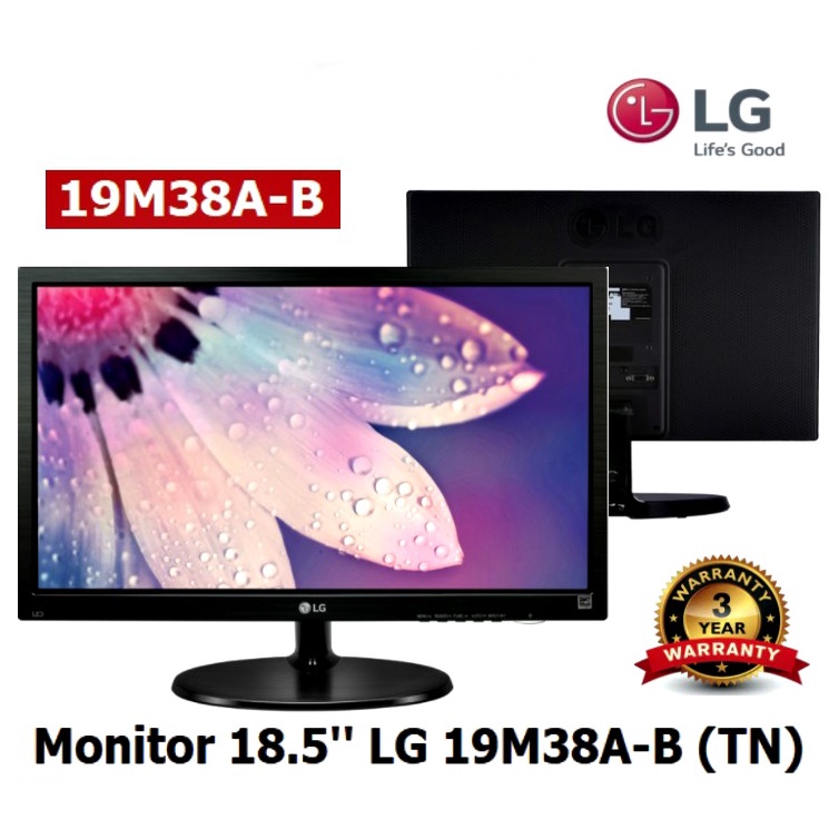 MONITOR (จอมอนิเตอร์) LG 19M38A-B 18.5" TN 60Hz Warranty 3 - Y | Shopee ...
