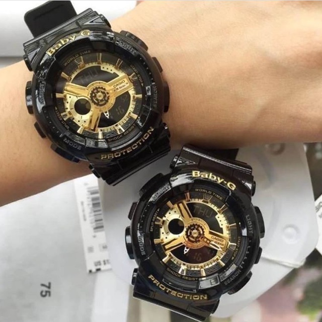 Baby-G Analog digital black&gold chrono watch แท้100% | Shopee Thailand