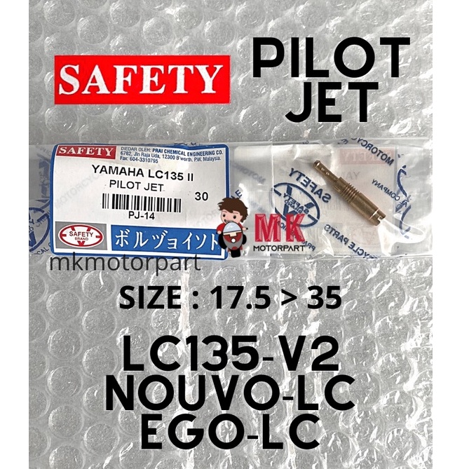 [ ความปลอดภัย ] PILOT JET Yamaha LC2 / LC135 II / LC135 NEW / NOUVOLC ...