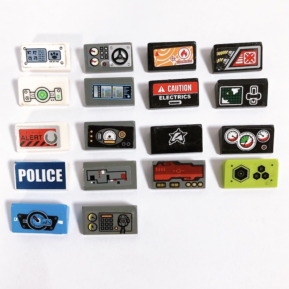 Lego part (ชิ้นส่วนเลโก้) No.85984 Slope 30 1 x 2 x 2/3 with sticker ...