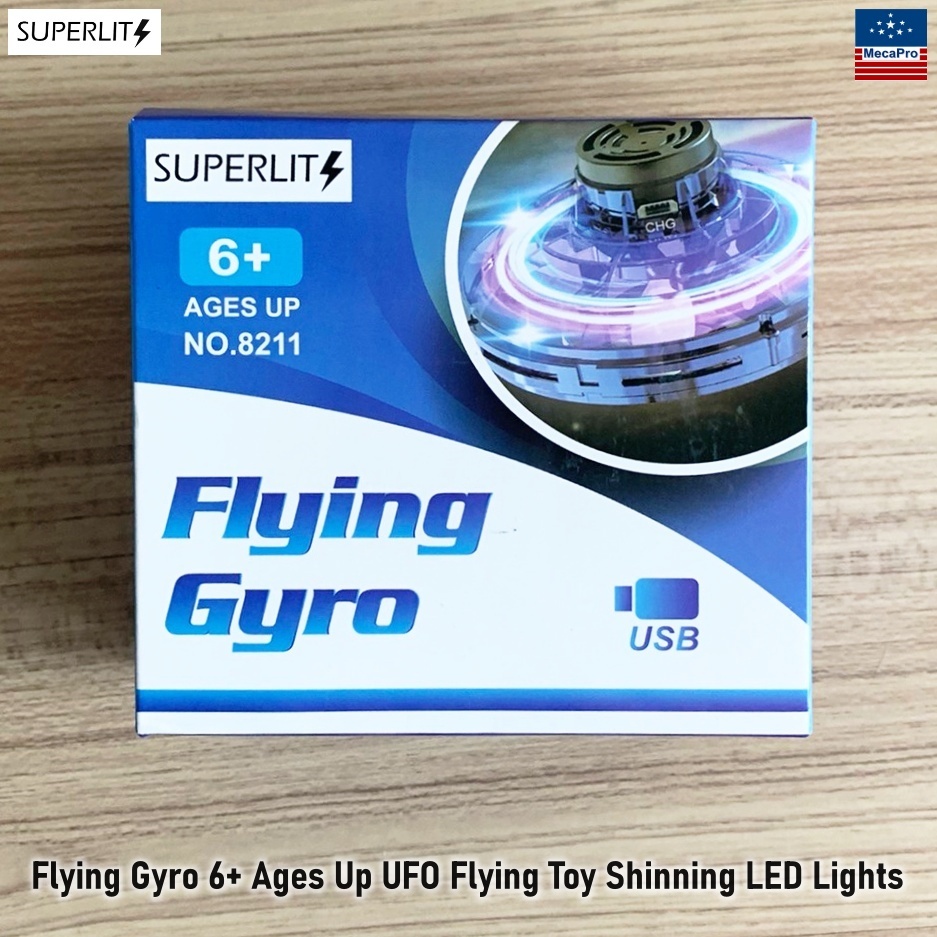 SUPERLIT® Flying Gyro 6+ Ages Up UFO Flying Toy Shinning LED Lights ไจ ...