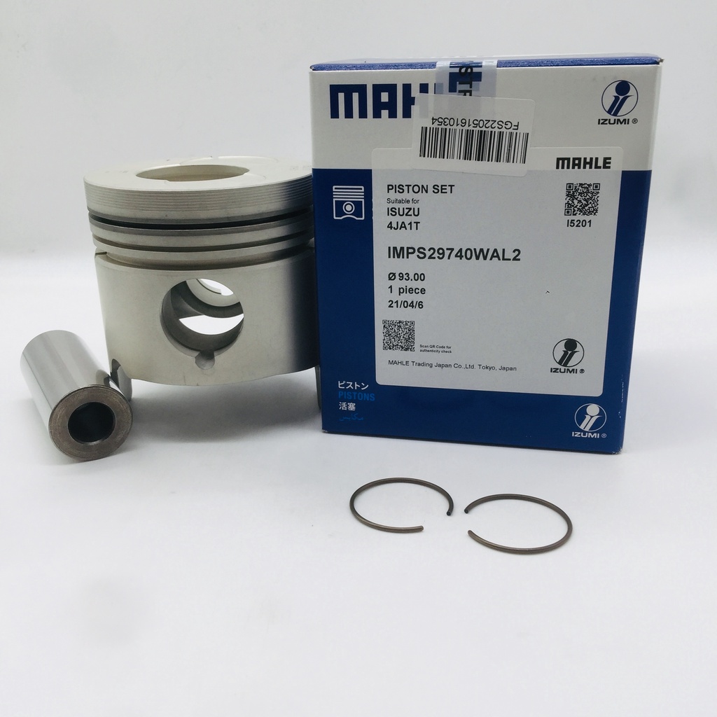 ลูกสูบ+สลัก ISUZU 4JA-T ปีกยาว ยี่ห้อ Mahle Izumi แท้ติดรถ | Shopee ...