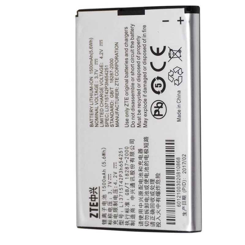แบตเตอรี่ แท้ ZTE Pocket WiFi Battery รุ่น MF30, MF50, MF51, MF60, MF62 ...