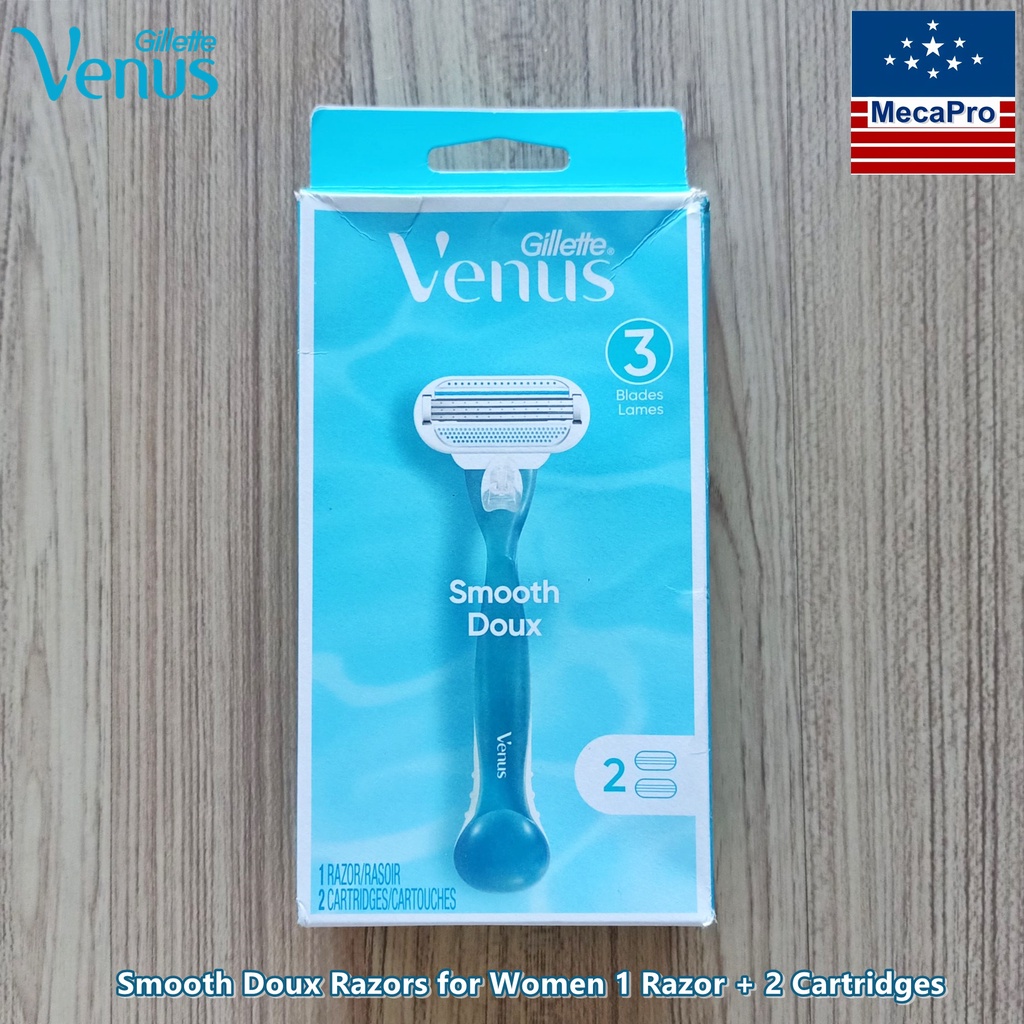 Gillette® Venus Smooth Doux Women's Razor 1 Razor + 2 Cartridges ยิลเลต ...