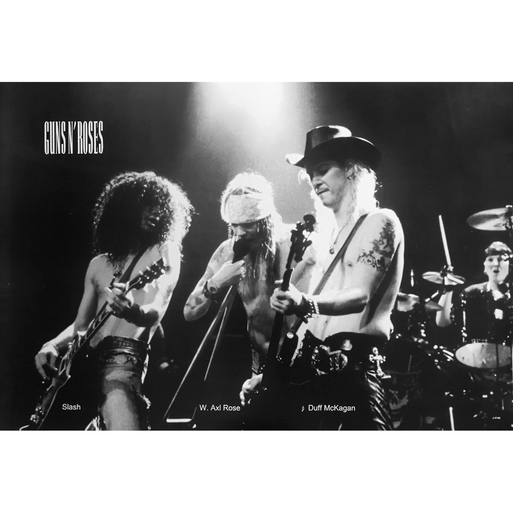 โปสเตอร์ รูปถ่าย คอนเสิร์ต วง ดนตรี ร็อค Guns N' Roses (1985) POSTER 24 ...