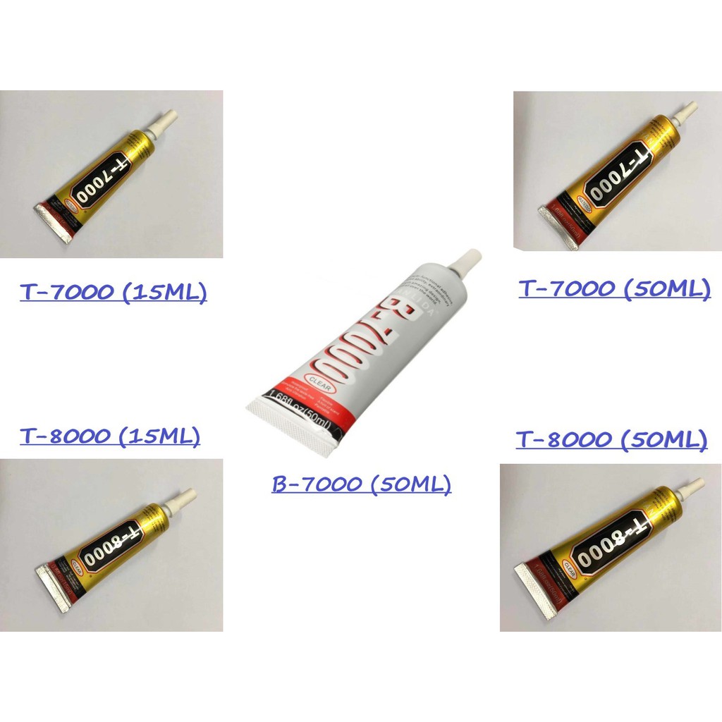 กาว -T7000/T-8000/B7000 (15-50ml) (เนื้อกาวสีดำ/สีใส) กาวเอนกประสงค์ กาวสำหรับติดทัสกรีน ...