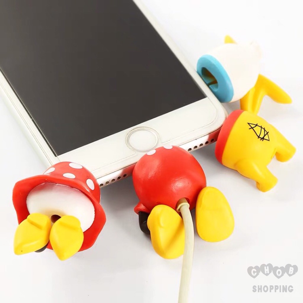 NEW Cable Bite Disney Buttom ถนอมสายชาร์จรูปก้นของเหล่าตัวละครดิสนีย์ ...