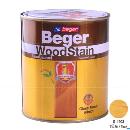 Beger สีย้อมไม้ เบเยอร์ วู๊ดสเตน ชนิดเงา ขนาด 1/4 แกลลอน ขนาดกระป๋อง 0. ...