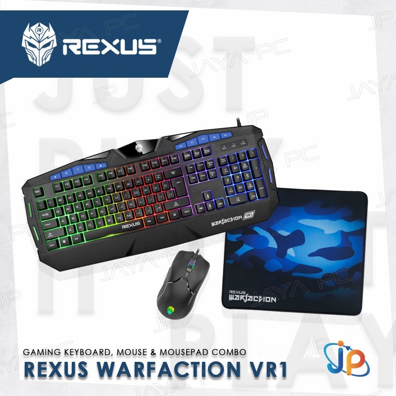 Rexus Combo Warfaction VR1 - คีย์บอร์ดเกมมิ่ง/ เมาส์/ แผ่นรองเมาส์ ...