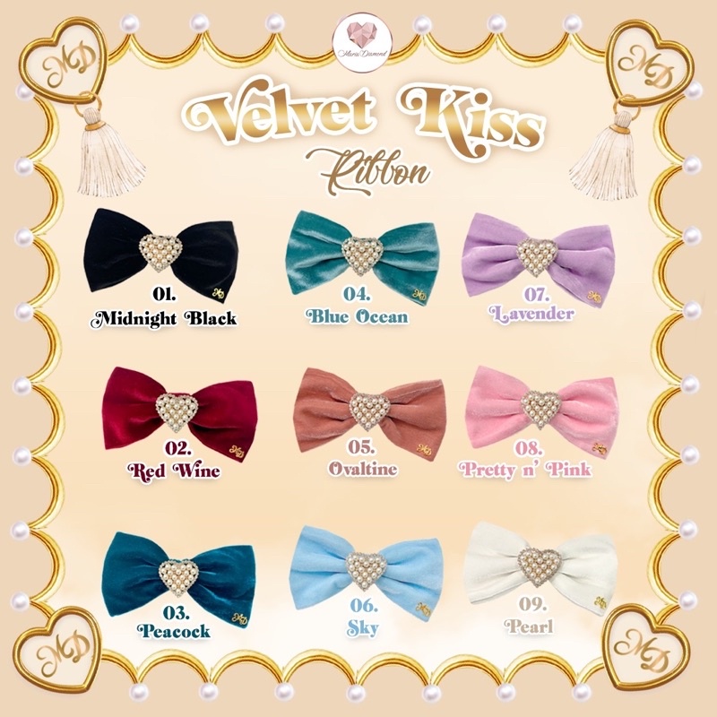 (Maria Diamond) Velvet Kiss Ribbon โบว์กำมะหยี่สุดฮอตสวย หรูดูแพง ...