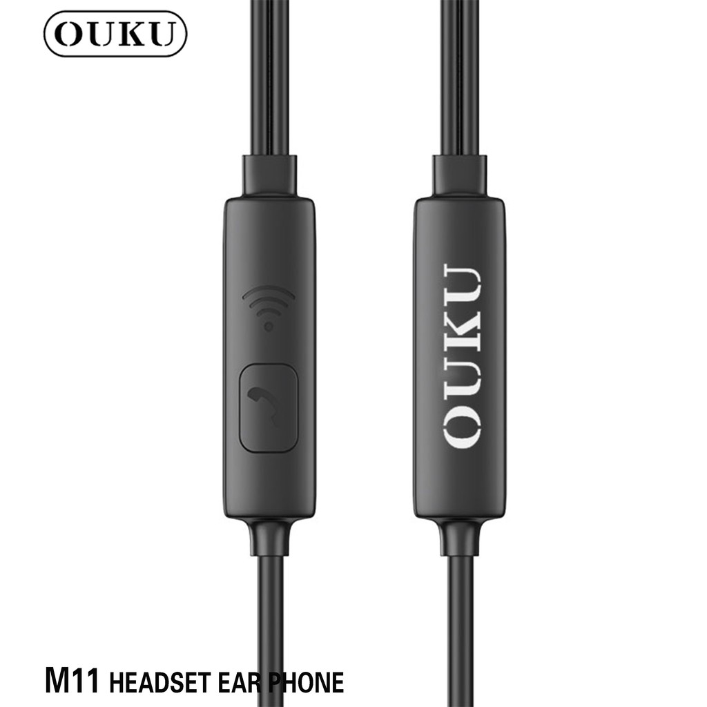 OUKU M11 หูฟังราคาถูก คุณภาพสูง เสียบเน้นๆ เสียงดี พร้อมส่ง | Shopee Thailand