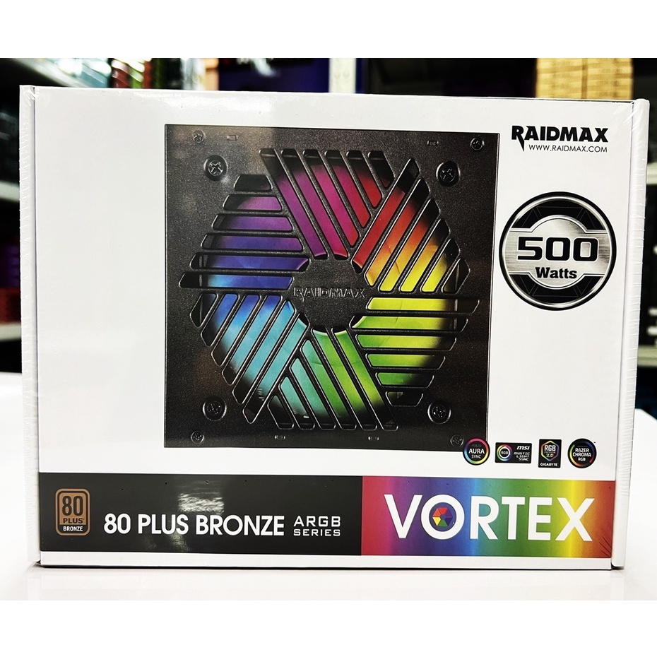 POWER SUPPLY (อุปกรณ์จ่ายไฟ) RAIDMAX VORTEX ARGB 500W,700W (80+ Bronze)(RX-500AF-VR) (RX-700AC ...