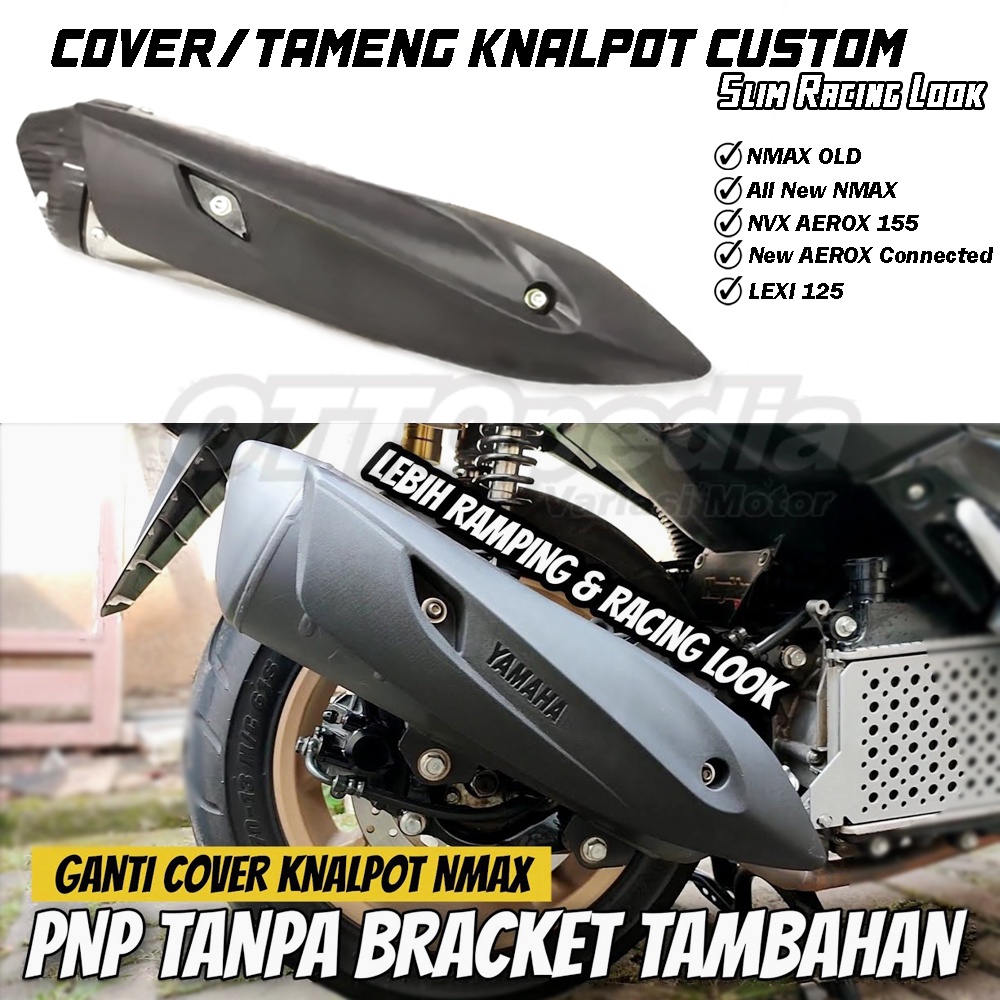 Nmax/aerox Slim Racing Look ครอบท่อไอเสียรุ่น Rob1 Cover Shield pnp ...