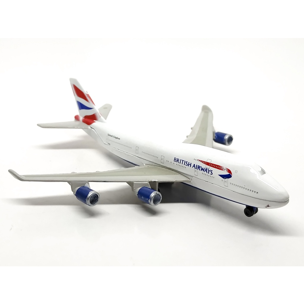 Majorette Airplane Boeing 747 - British Airway - White Color / Metal ...