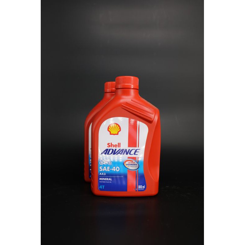 น้ำมันเครื่อง Shell ADVANCE 4T AX3 SAE-40 0.8L | Shopee Thailand