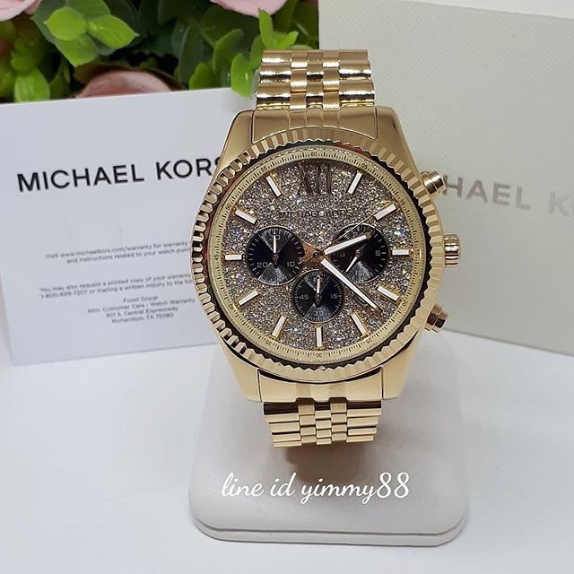 Michael Kors Men's Lexington Gold-Tone Watch MK8494 | Shopee Thailand