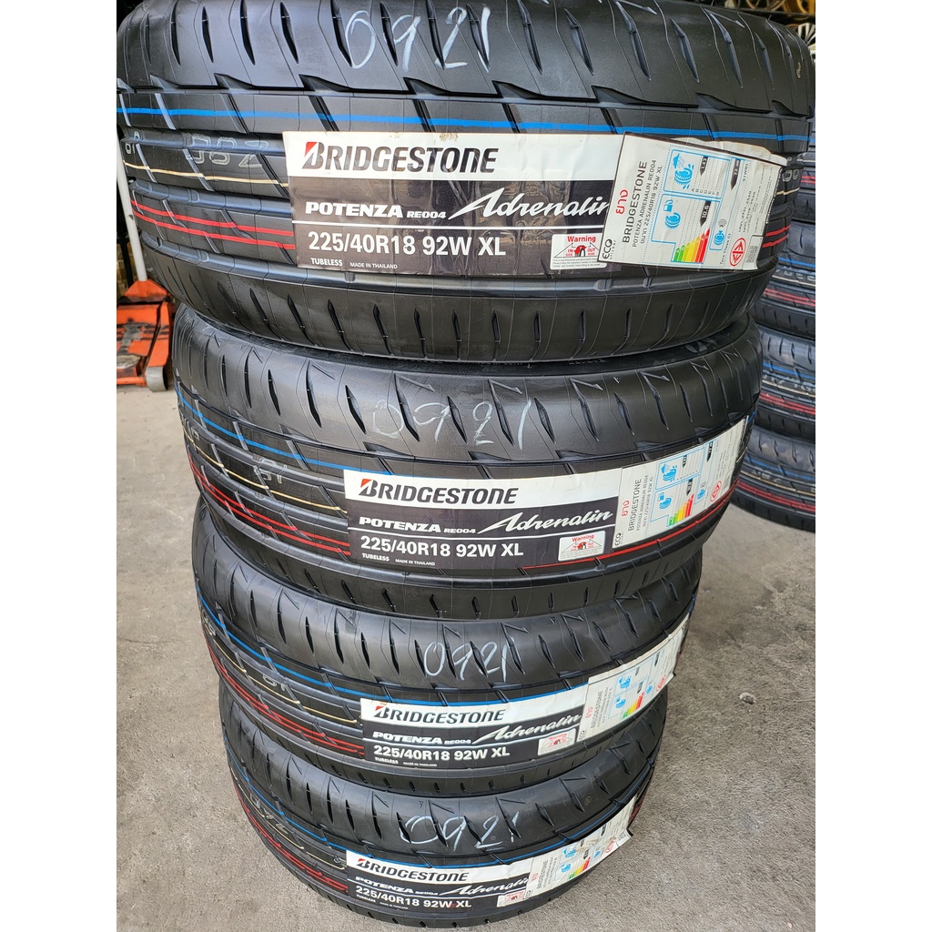 ยาง Bridgestone Potenza Adrenalin RE004 225/40/18 ปี 21 | Shopee Thailand