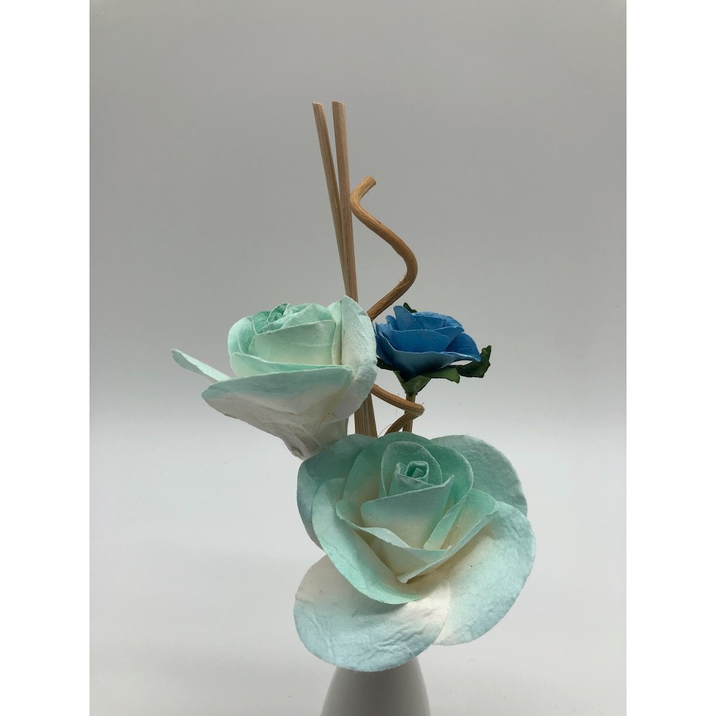 Saa paper flower with reed for oil diffuser ดอกกุหลาบกระดาษสาพร้อมก้าน ...