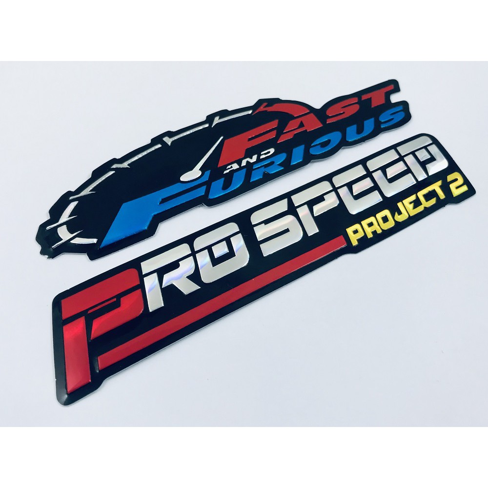 สติ๊กเกอร์ ProSpeed Fast Racing สติกเกอร์ 3D ปั๊มนูน แต่งรถ ติดรถ ...