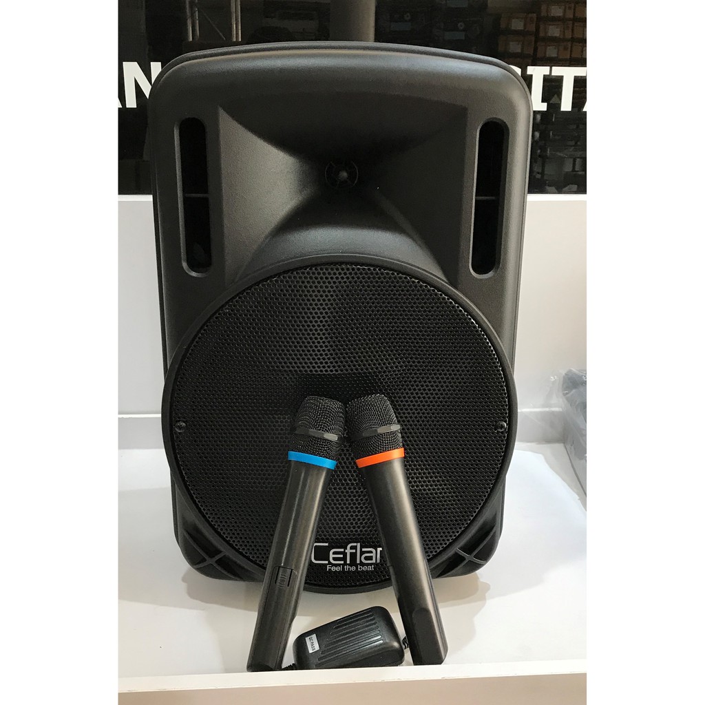ตู้ลำโพงเดี่ยว Ceflar K-10 พร้อมขยายในตัว มีแบตเตอรี่ | Shopee Thailand