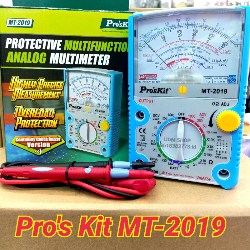 Pro's Kit MT-2019 Analog Multimeter มัลติมิเตอร์เข็ม มิเตอร์วัดไฟ มัลติ ...