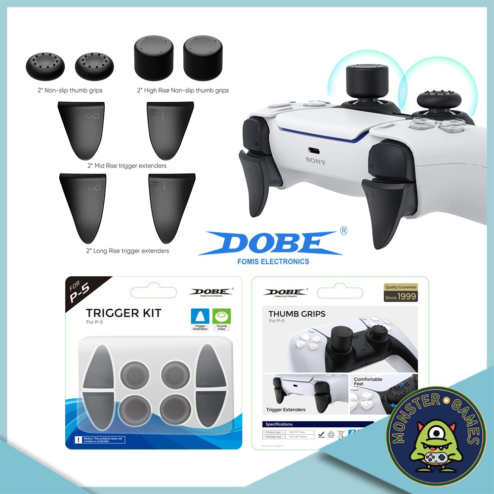 Dobe Trigger Kit for PS5 Controller (TP5-0513)(ปุ่มจอย ps5)(ปุ่มคอนโทรลเลอร์)(ปุ่มเสริมจอย ps5 ...