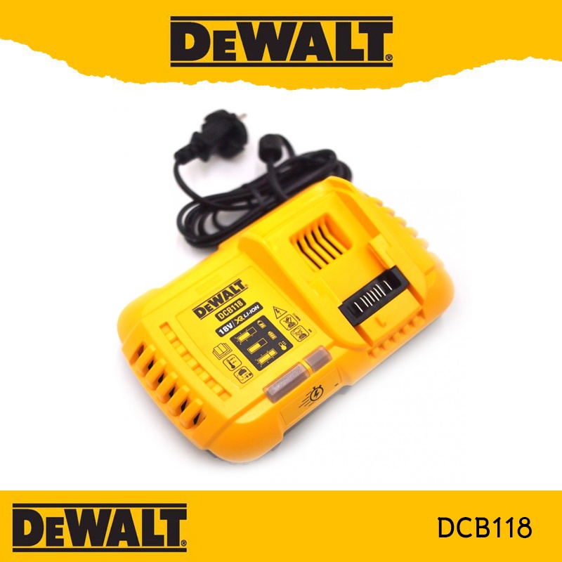 DEWALT แท่นชาร์จแบตเตอรี่ สำหรับ 18V-60V Max (8A) ชาร์จเร็ว รุ่น DCB118 ...