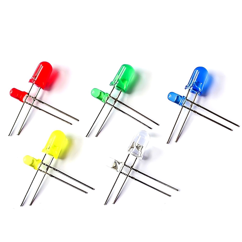 10pcs 3mm 5mm LED Light Assorted Kit DIY LEDs Set White Yellow Red ...