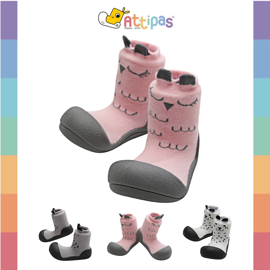 รองเท้าหัดเดิน Attipas - รุ่น Cutie - [สี :Pink,Grey,White] [รุ่น Standard] | Shopee Thailand