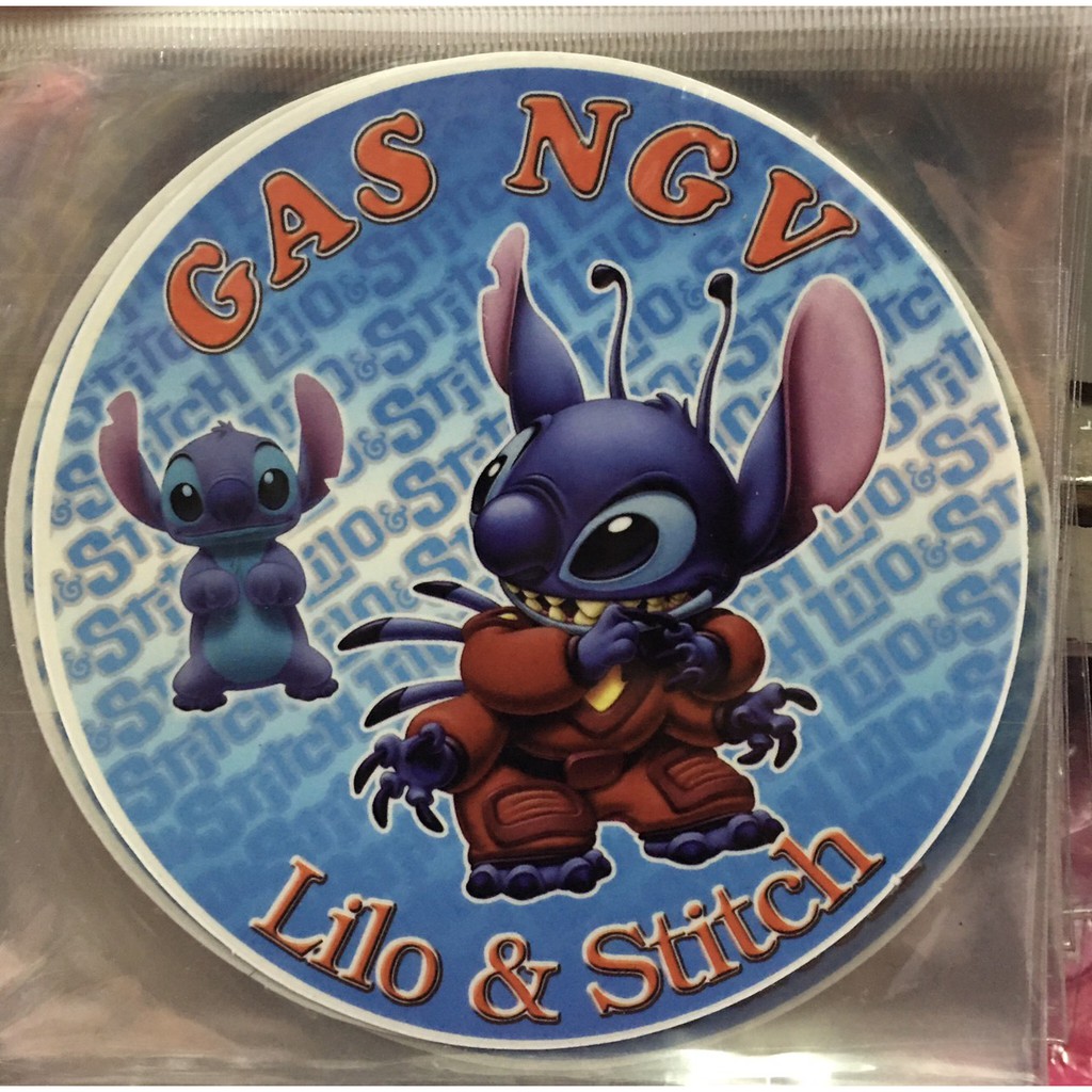 สติกเกอร์ติดฝาถังรถยนต์ #stitch (GAS NGV) 1ชิ้น | Shopee Thailand