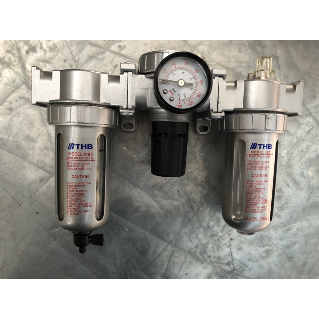 ชุดกรองลมดักน้ำ ปรับลม จ่ายน้ำมัน ขนาด 1/4,3/8,1/2 นิ้ว Air filter ...