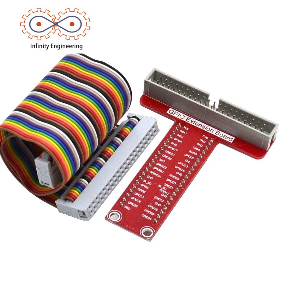GPIO 40 pin Cable + T-Cobbler Breakout สำหรับ Raspberry Pi 4B 3B+ | Shopee Thailand