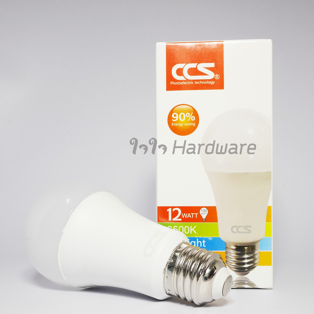 CCS หลอดไฟ LED 12 W แสงขาว 1 หลอด ขั้ว E27 ซีซีเอส 12 วัตต์ LED ...