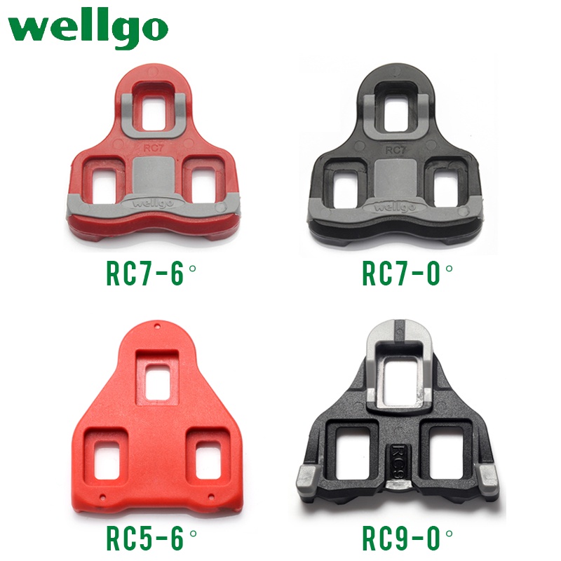 Wellgo จักรยานเหยียบล็อค Cleats ดู RC5 RC7 สีดํา/สีแดงรองเท้าจักรยาน ...