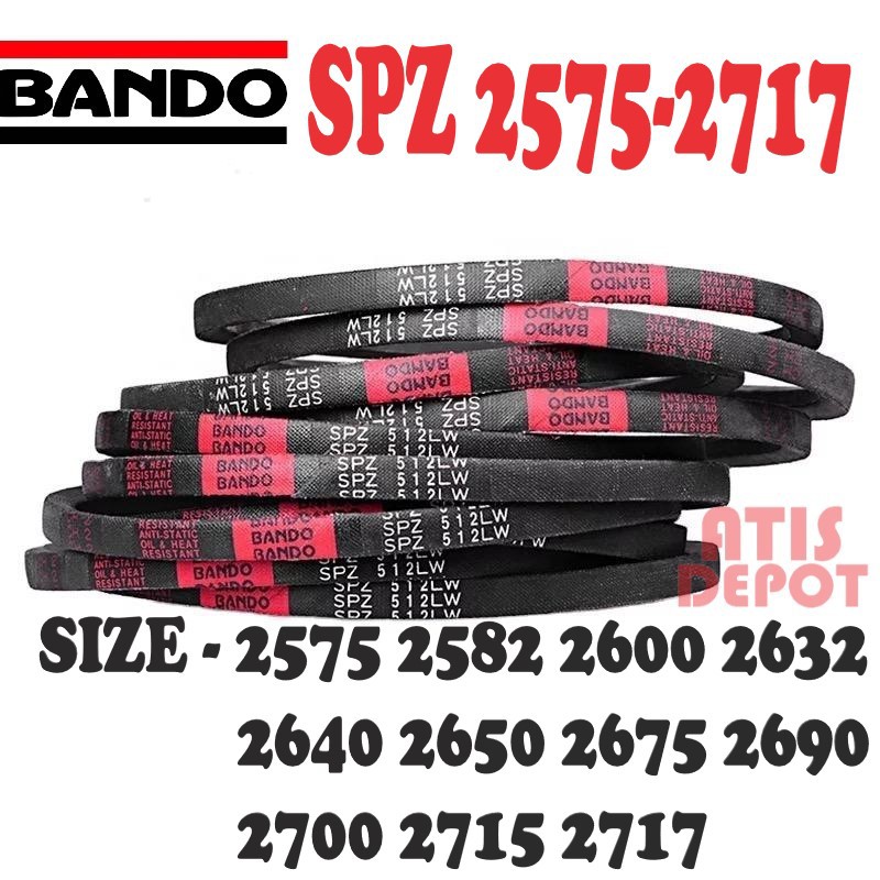 Bando สายพาน V-Belts SP Type LW SPZ2575 SPZ2582 SPZ2600 SPZ2632 SPZ2640 ...
