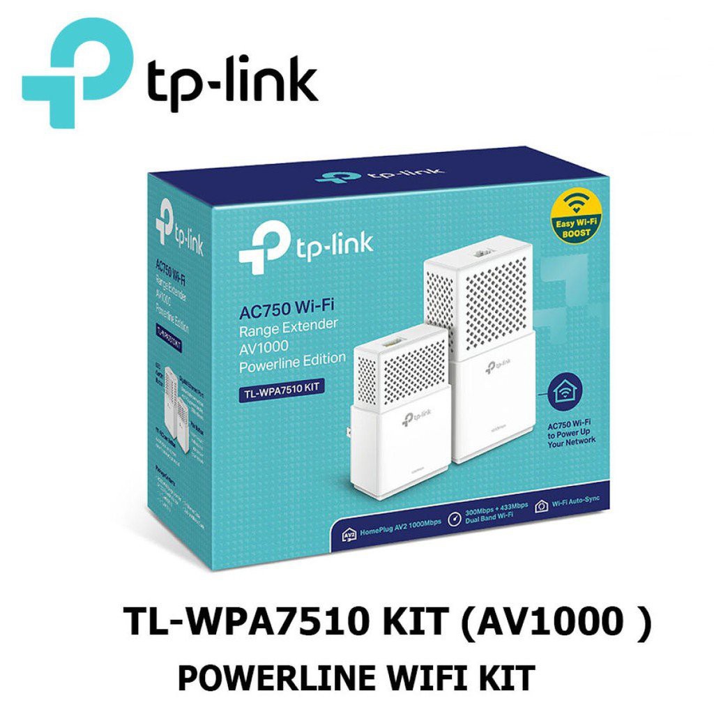 POWER LINE (เพาเวอร์ไลน์) TP-LINK (TL-WPA7510-KIT) AC750 AV1000 WI-FI ...