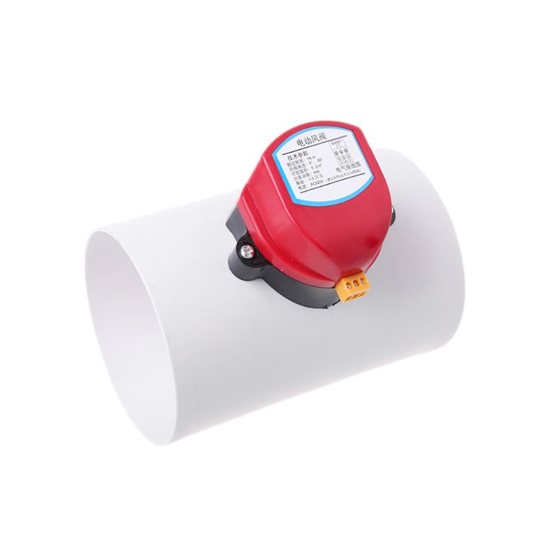 220V Plastic Electric Damper Check Valve 110mm Air Volume Control ...