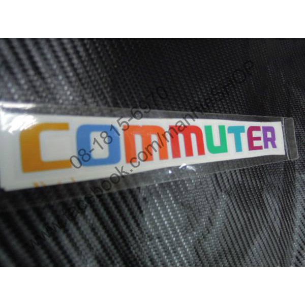 สติ๊กเกอร์งานตัดคอมพิวเตอร์ สำหรับติดรถ โตโยต้า คำว่า COMMUTER ติดรถ ...