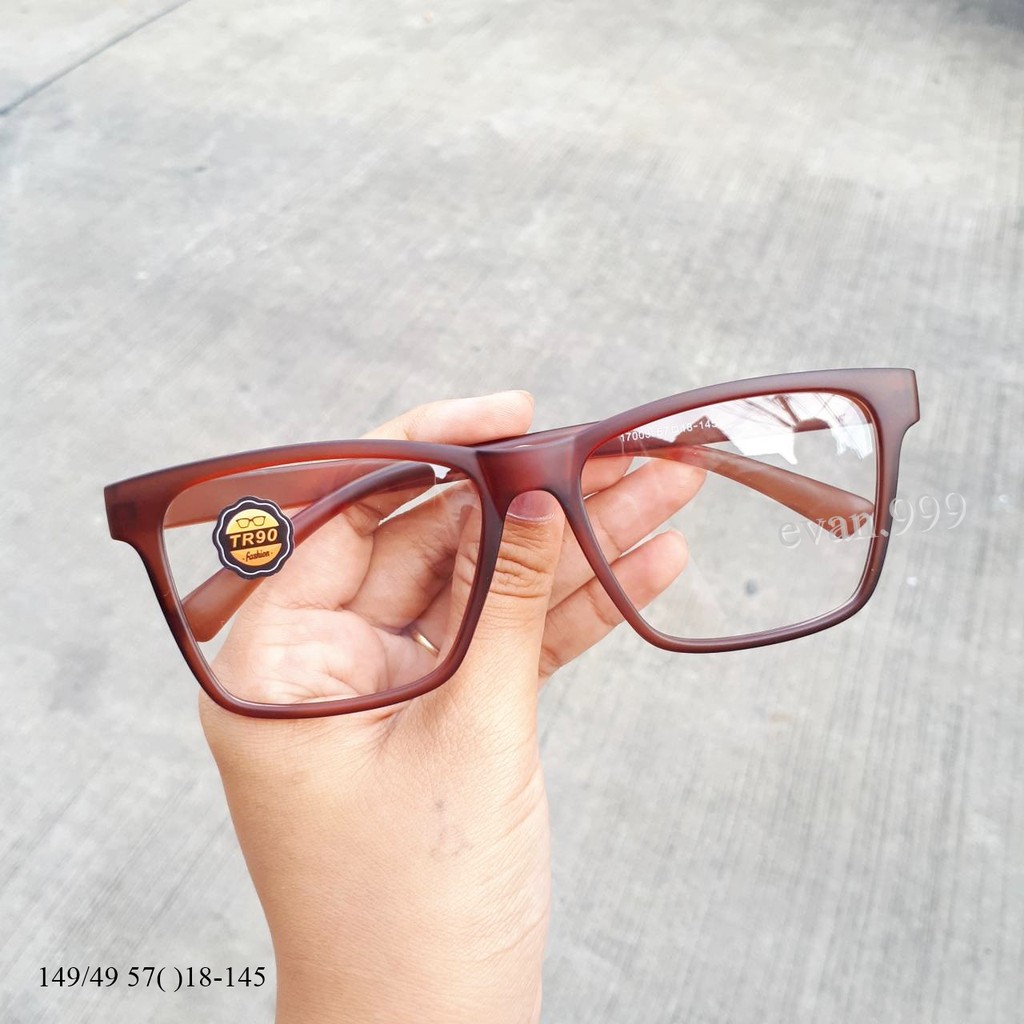 แว่นตาTR90 รุ่น17003 โอเวอร์ไซส์ (หน้ากว้าง) น้ำหนักเบา ยืดหยุ่น สั่งตัดเลนส์ได้ HMC/BLUE/AUTO ...