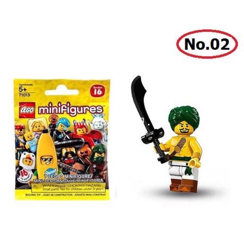 LEGO MINI FIGURE SERIES 16 : No.02 DESERT WARRIOR ซองสีเหลืองสดใส ปี ...